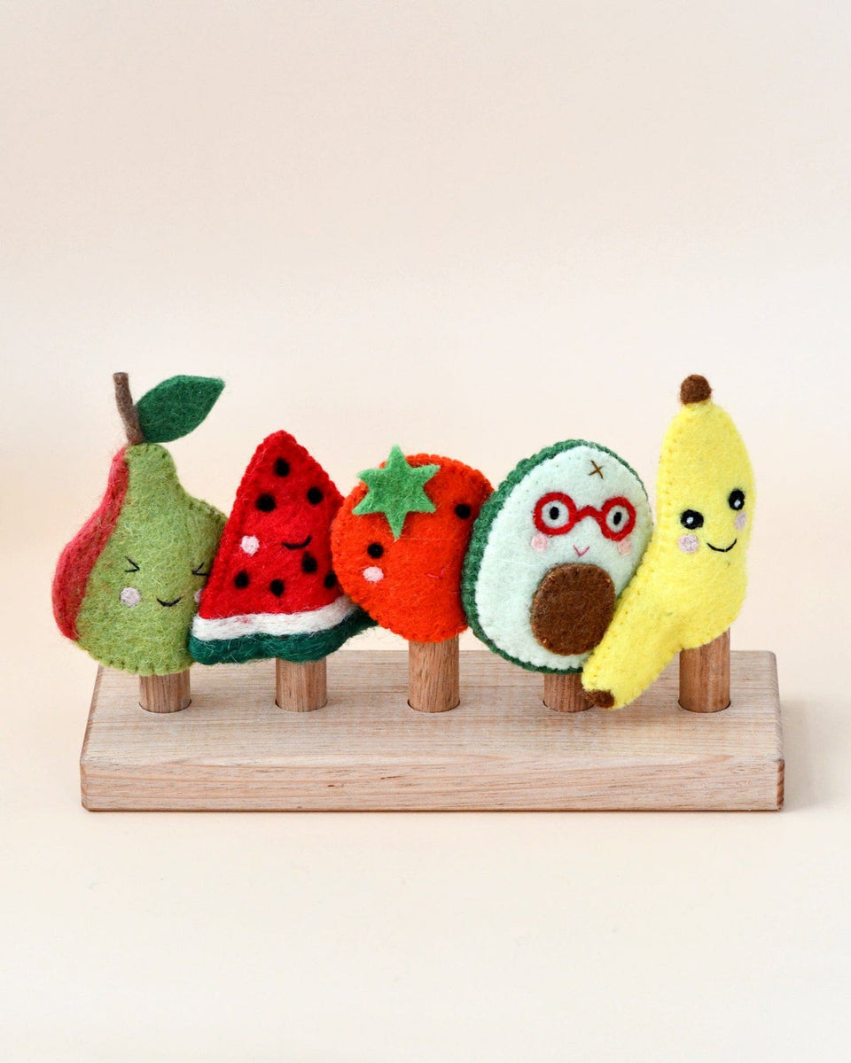 Tara Treasures Felt Fruits Finger Puppet Set | Children of the Wild