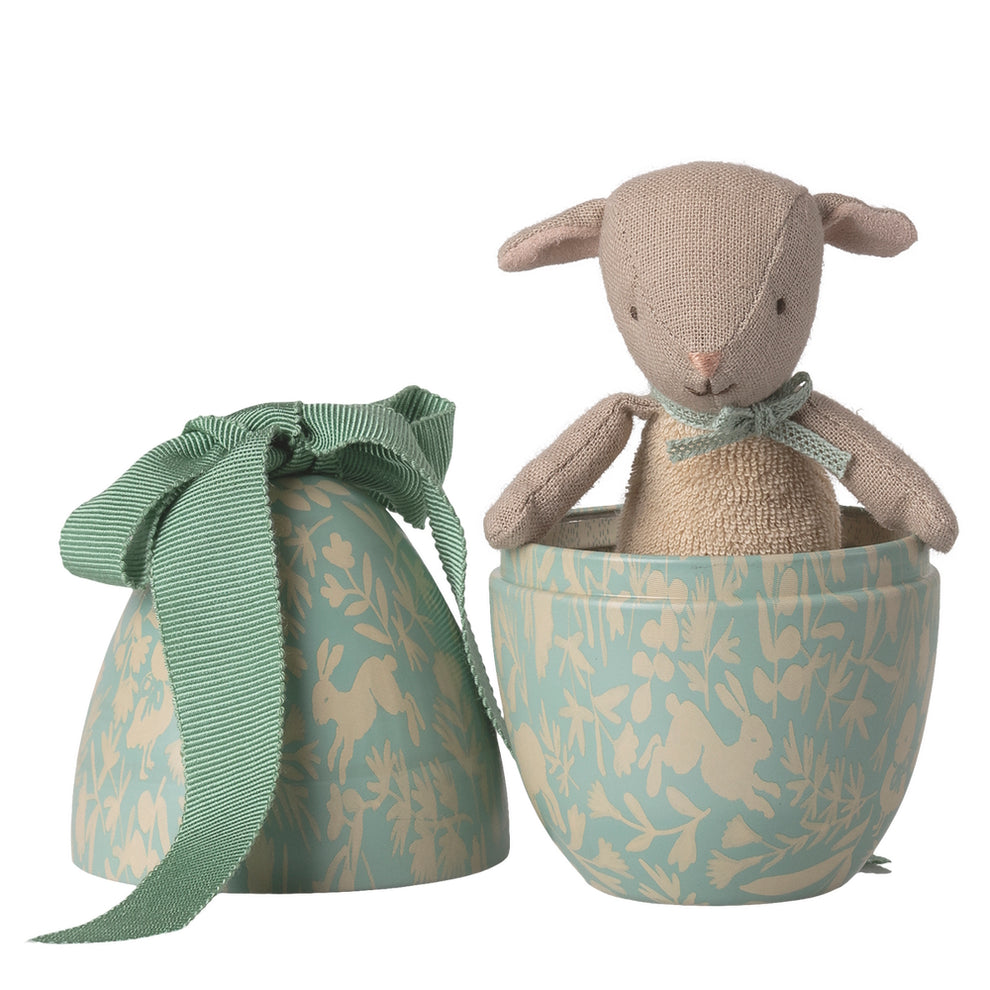 Maileg Small Easter Egg + Micro Lamb in Dusty Mint | Children of the W ...