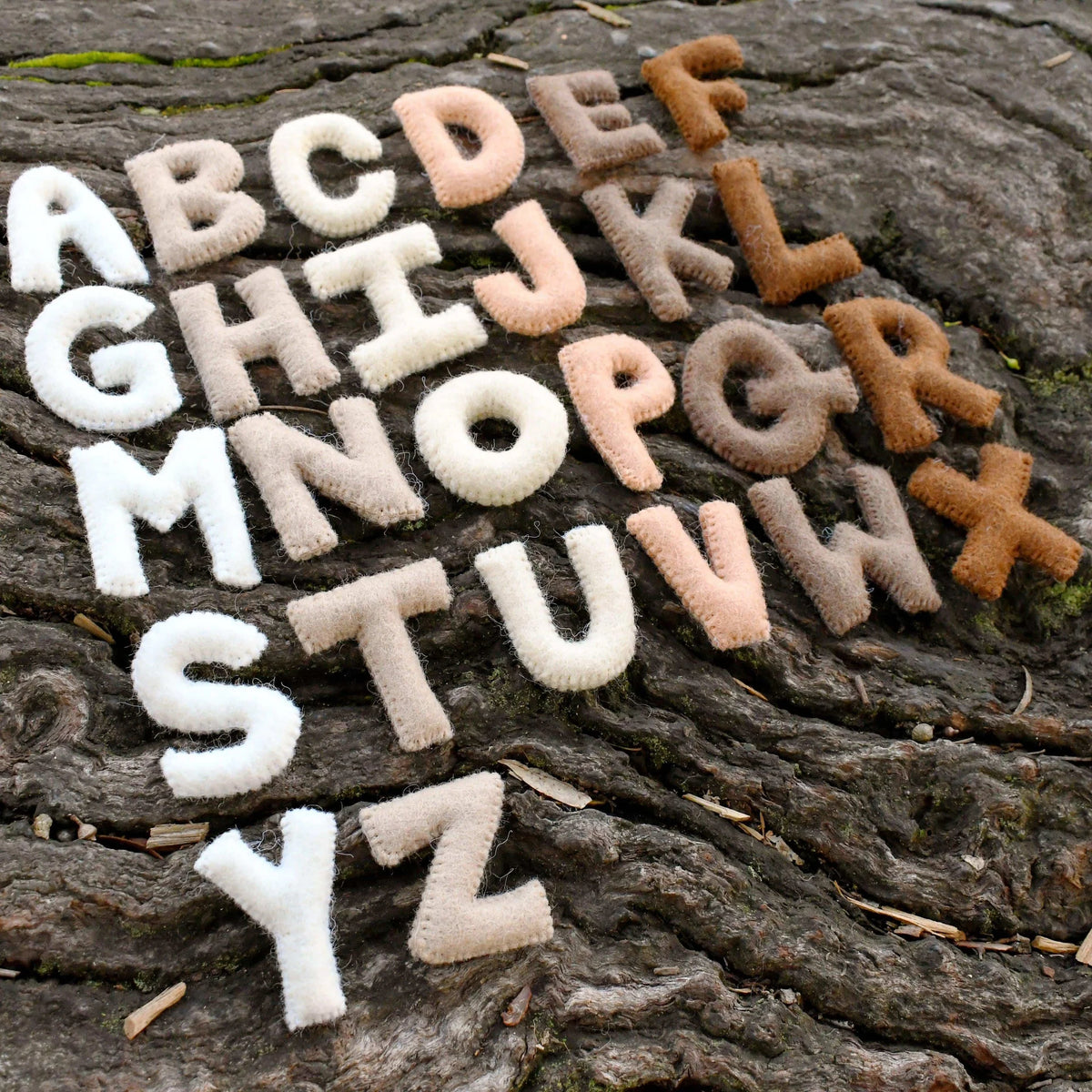 Tara Treasures Felt Alphabet Capital in Earthy Tones | 30% OFF SALE ...