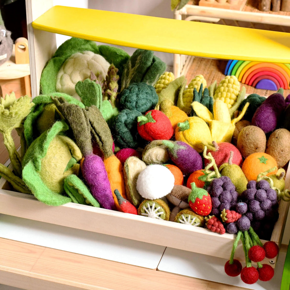 Tara Treasures Wool Felt Pretend Play Felt Bean | Children of the Wild