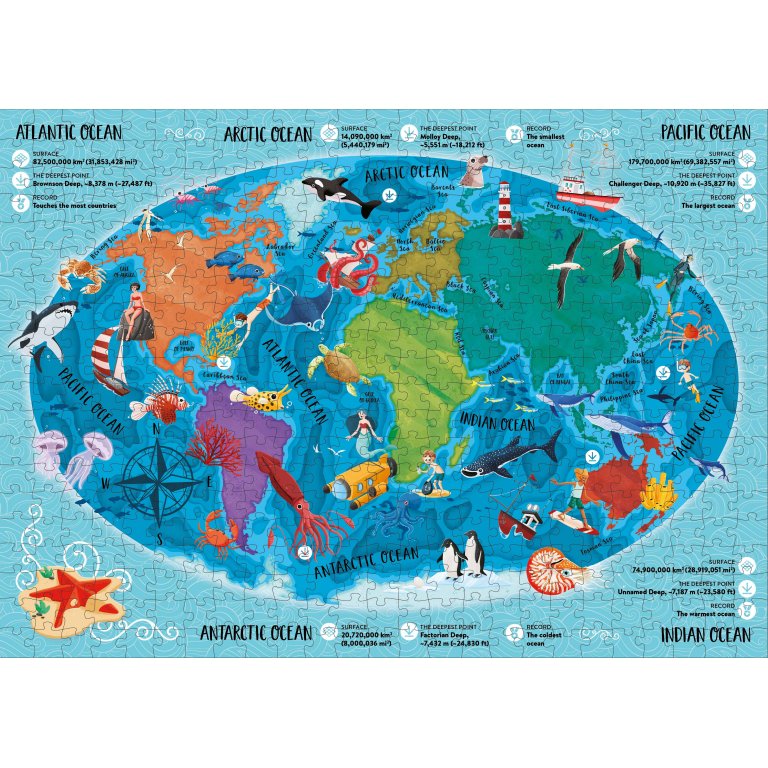 Sassi Junior The Ultimate Atlas and Puzzle Set - The Sea 3D Models and ...
